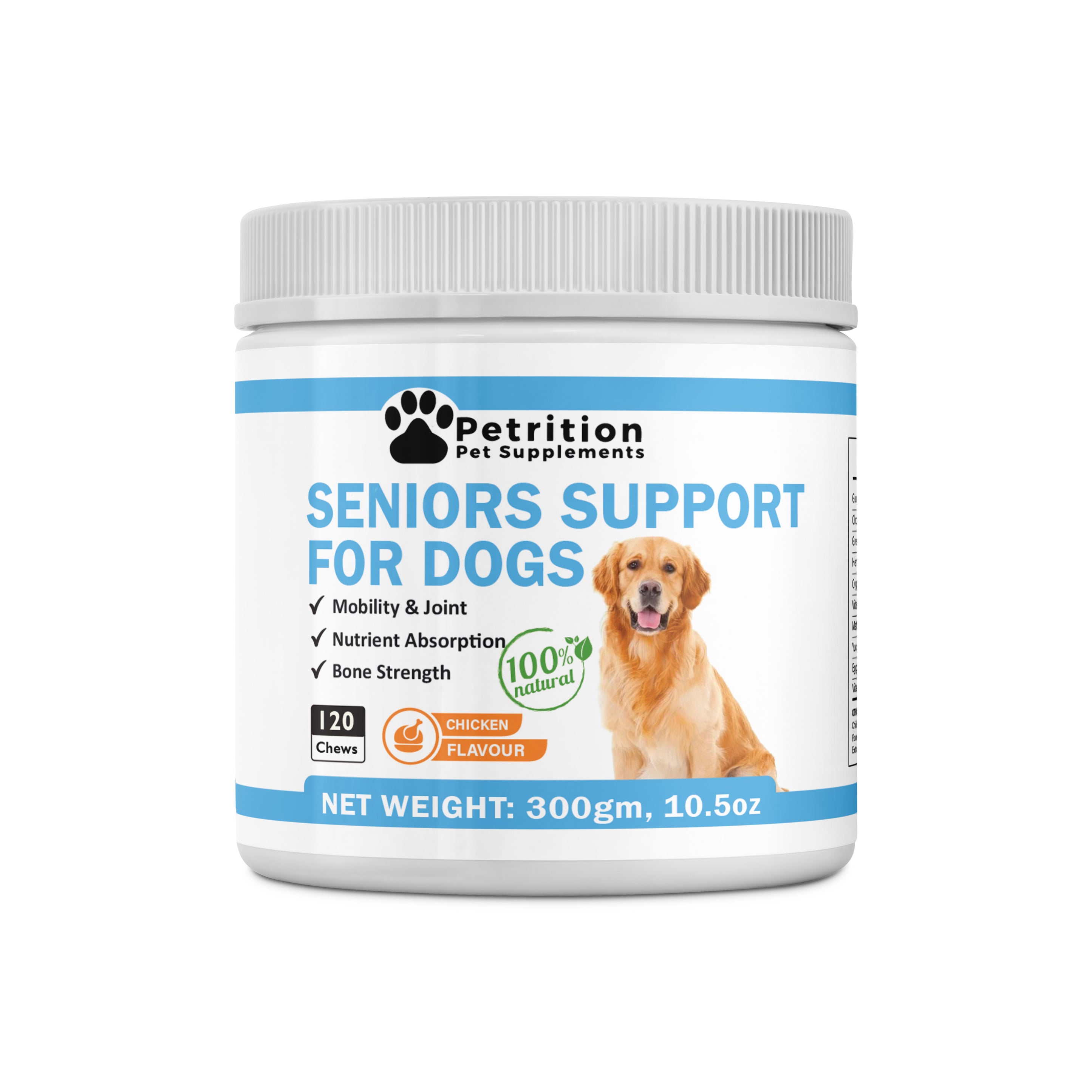 Petrition Senior Support Chews for Dogs | 120 Chicken-Flavoured Chews ...